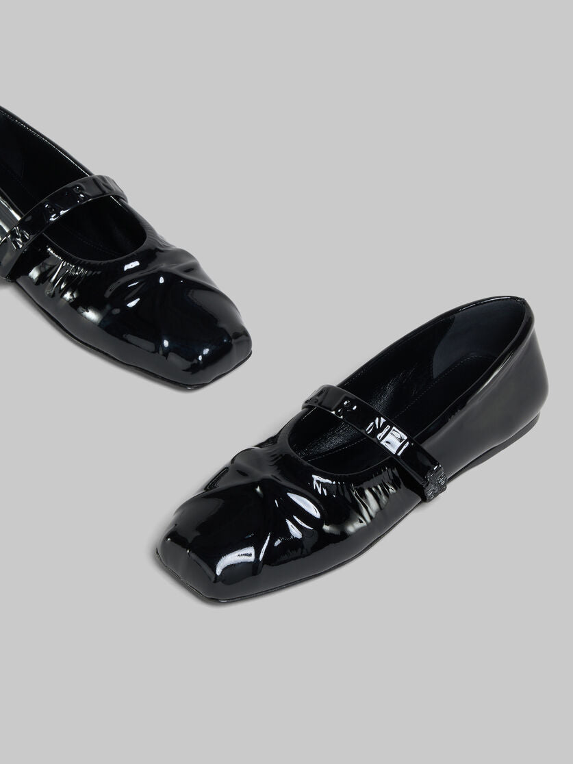 [Marni] Patent Leather Ballet Flat Mary Jane - Black – Etude Boutique